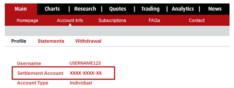 Where can I see my BPI Trade Settlement Account number? – BPI Trade