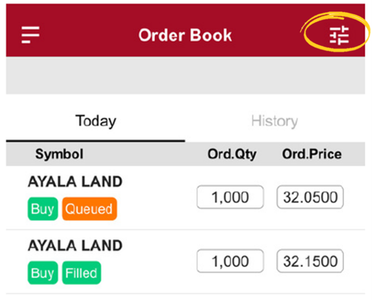How do I know the status of my Orders on the New BPI Trade App? – BPI Trade