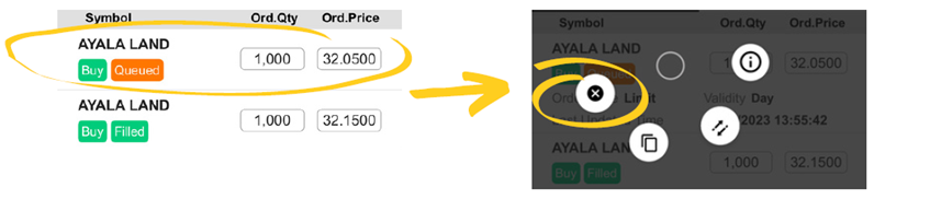 How can I modify or cancel an Order on the New BPI Trade App? – BPI Trade