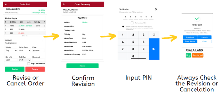 How can I modify or cancel an Order on the New BPI Trade App? – BPI Trade