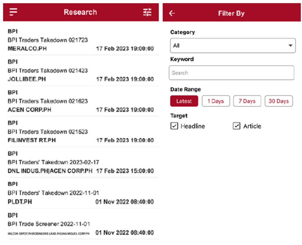 How do I access BPI Trade’s Research Reports on the New BPI Trade App ...