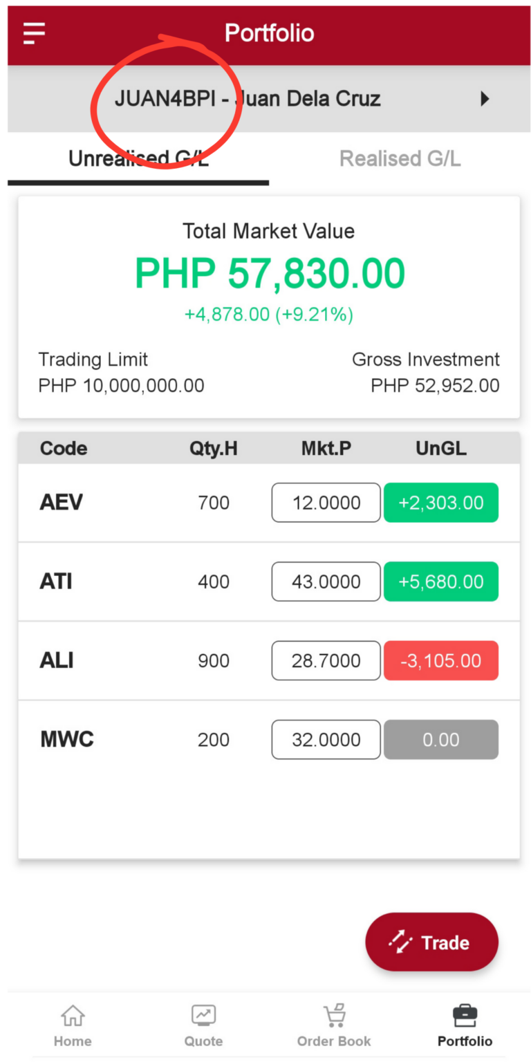 Where can I find my Account Code? – BPI Trade