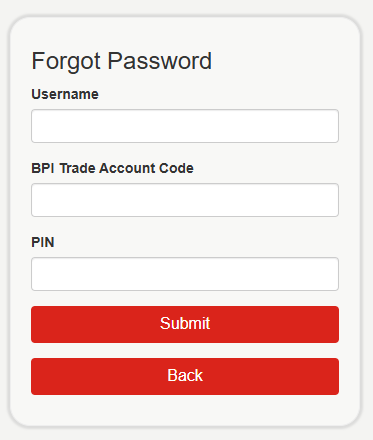 What do I do if I forgot my BPI Trade username or password? – BPI Trade